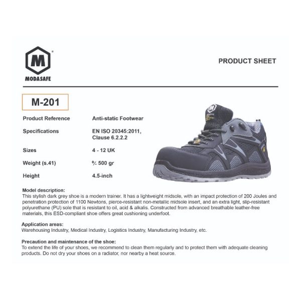 Modasafe M-201 Safety Shoe - Safety Hammer Sdn. Bhd.